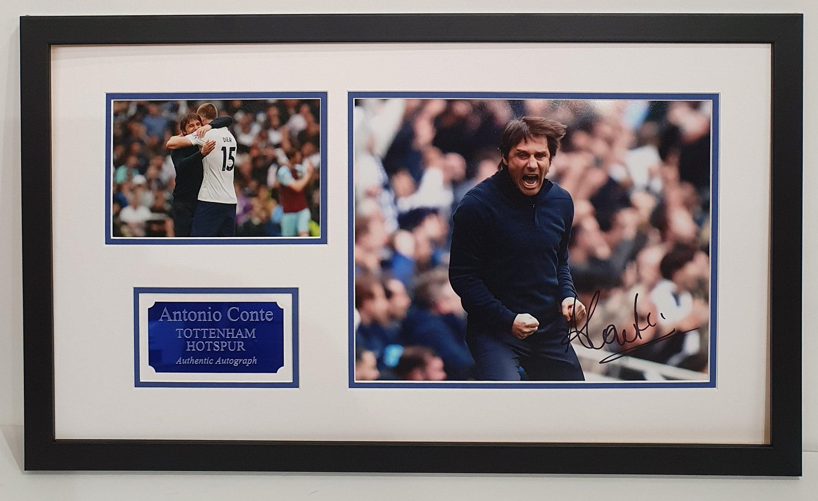Antonio Conte Signed Spurs Photo Framed. – Darling Picture Framing