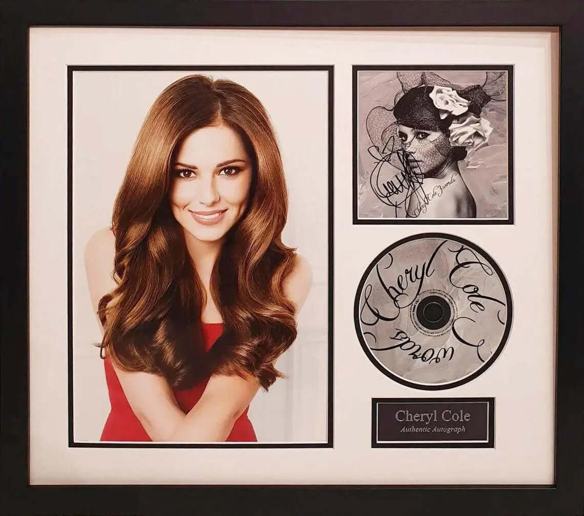 Cheryl Cole Signed Album Cover Framed & COA - Darling Picture Framing