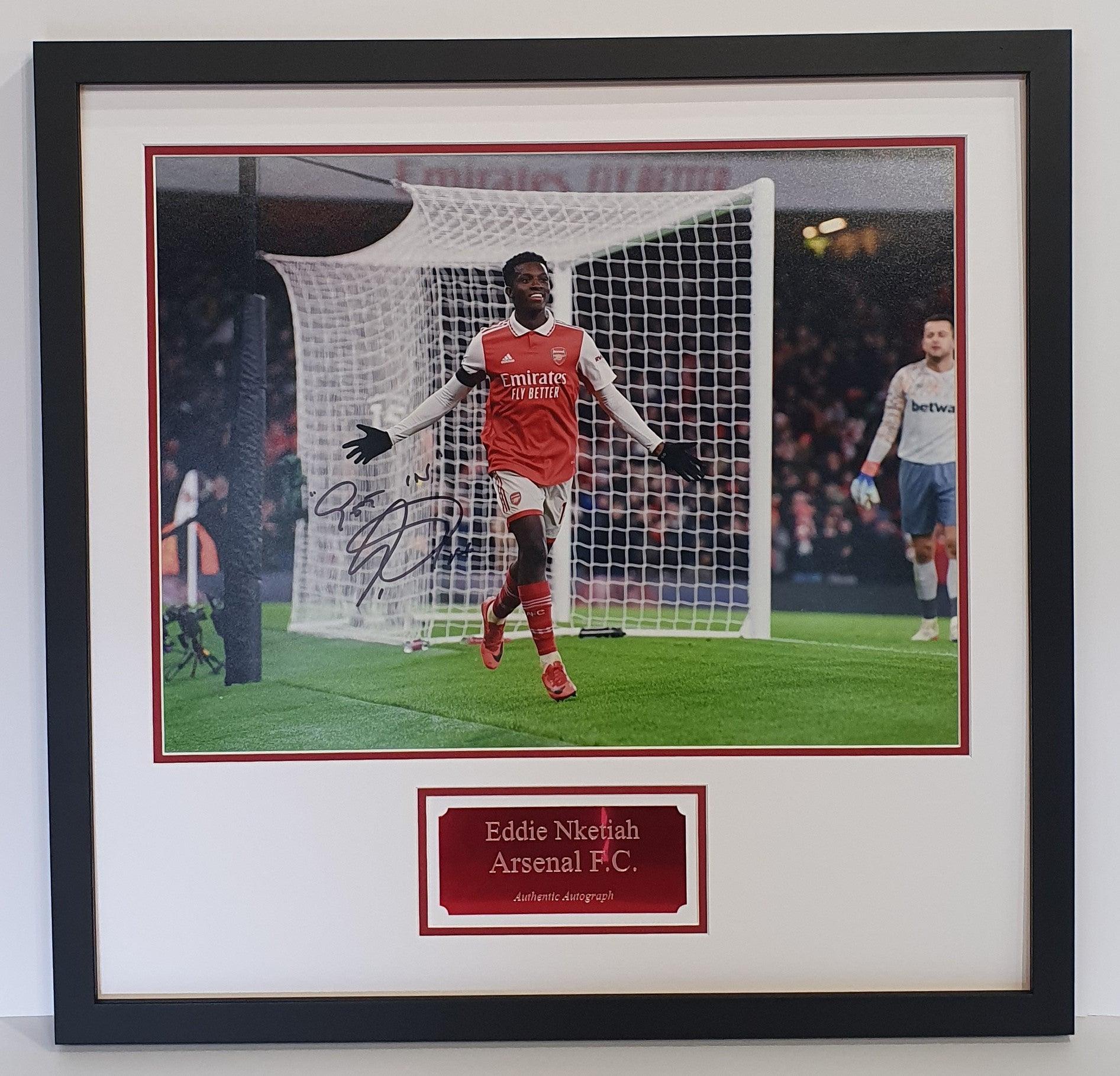 Eddie Nketiah Signed Large Arsenal Photo Framed. – Darling Picture Framing