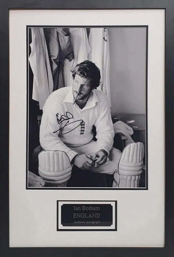 Ian Botham Signed England Photo - Darling Picture Framing