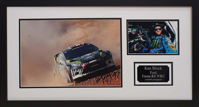 Ken Block Signed Ford WRC Photo - Darling Picture Framing