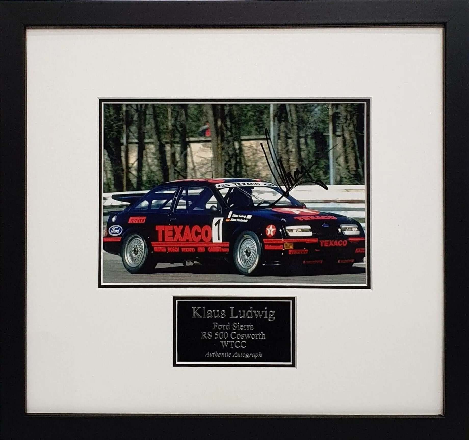 Klaus Ludwig Signed RS 500 Cosworth WTCC Photo Framed. – Darling ...