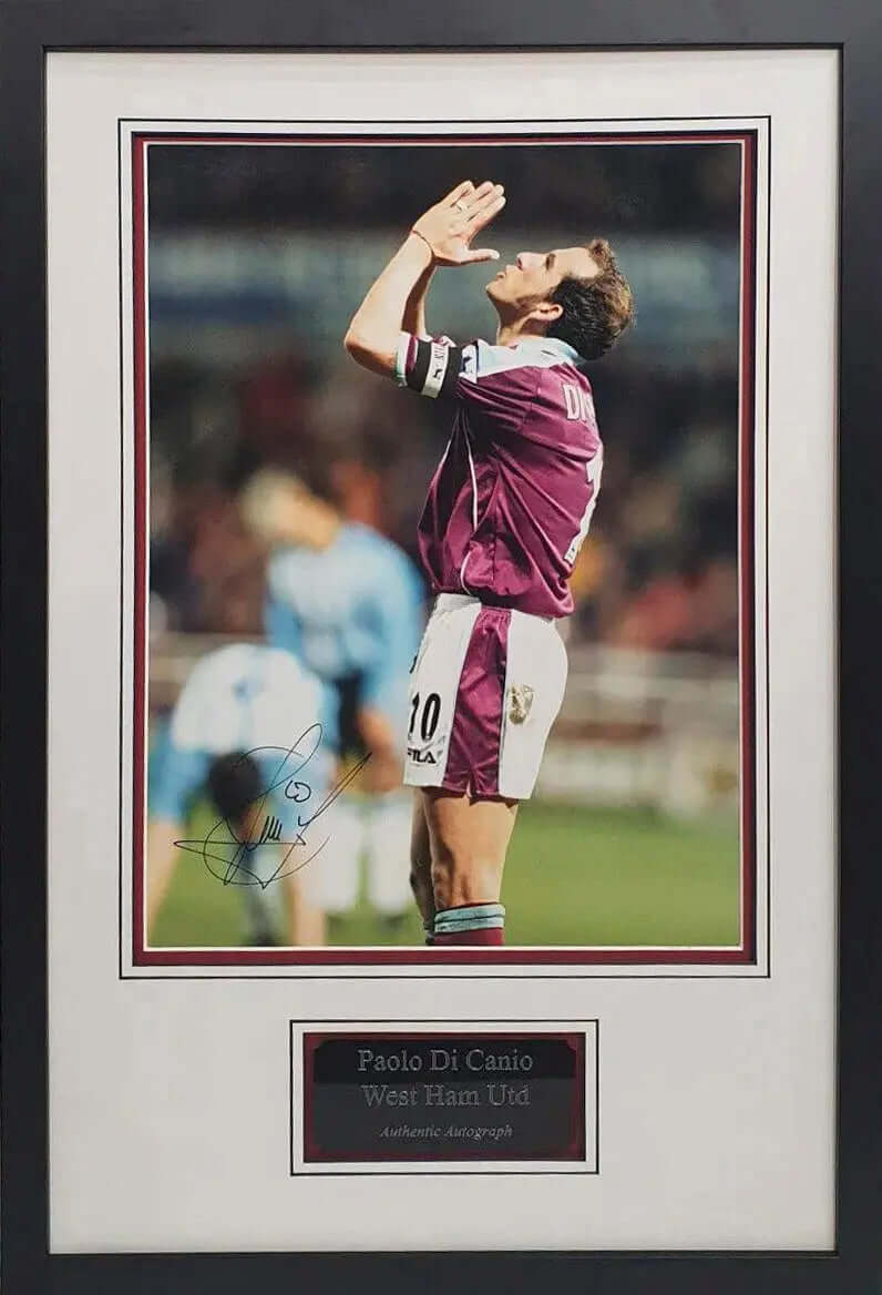 Paolo Di Canio Signed Large West Ham United Photo - Framed with COA ...