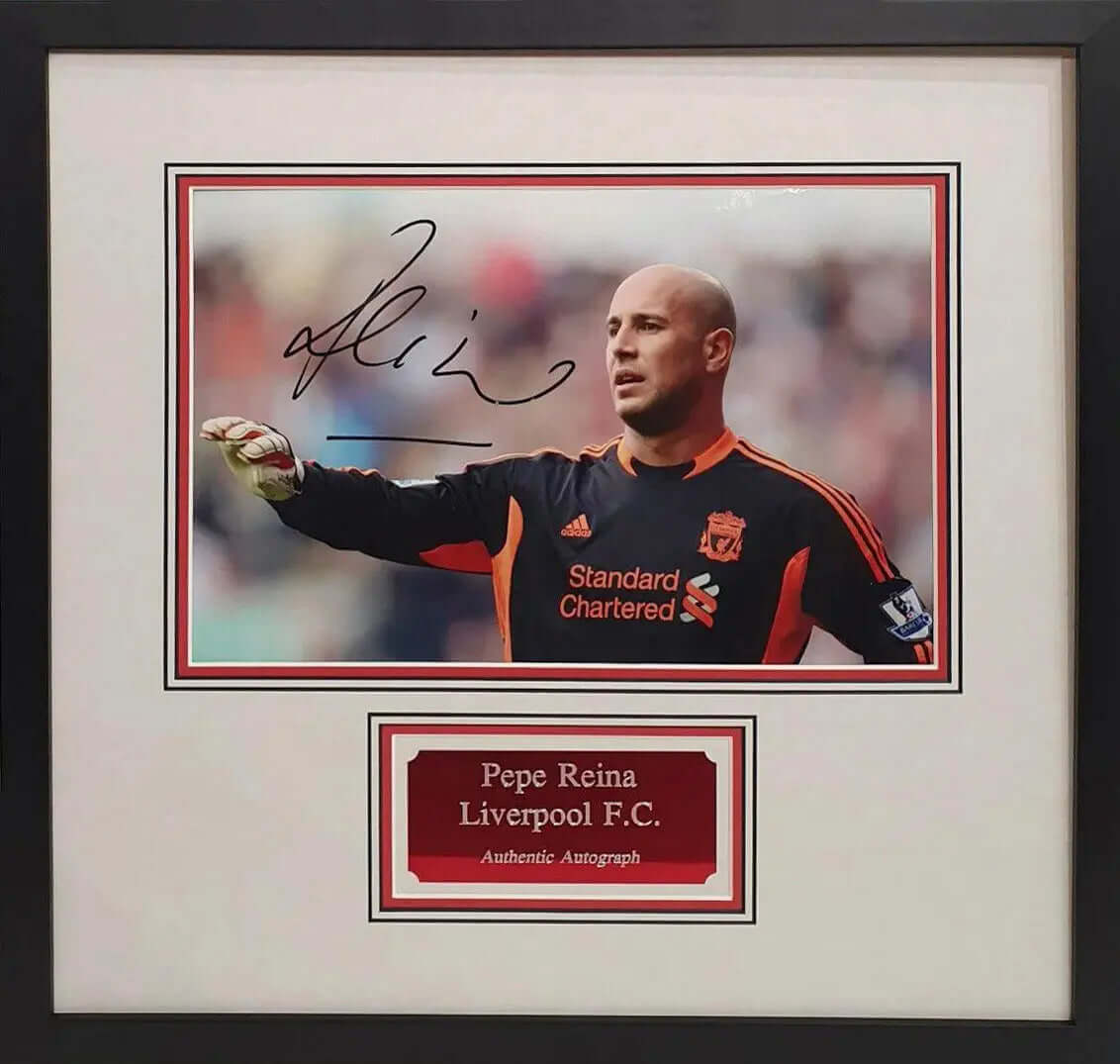 Pepe Reina Signed Liverpool Photo - Darling Picture Framing