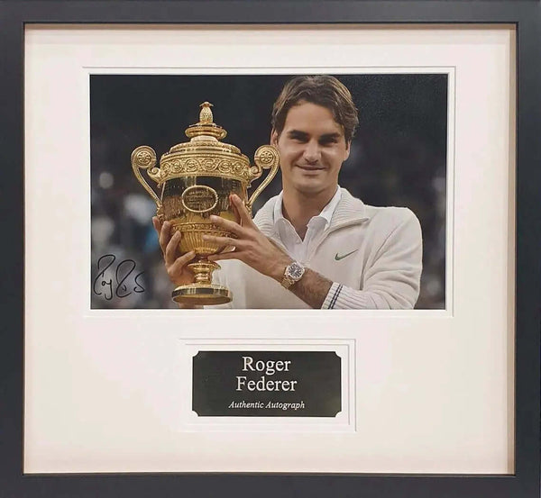 Roger Federer Signed Tennis Photo - Darling Picture Framing