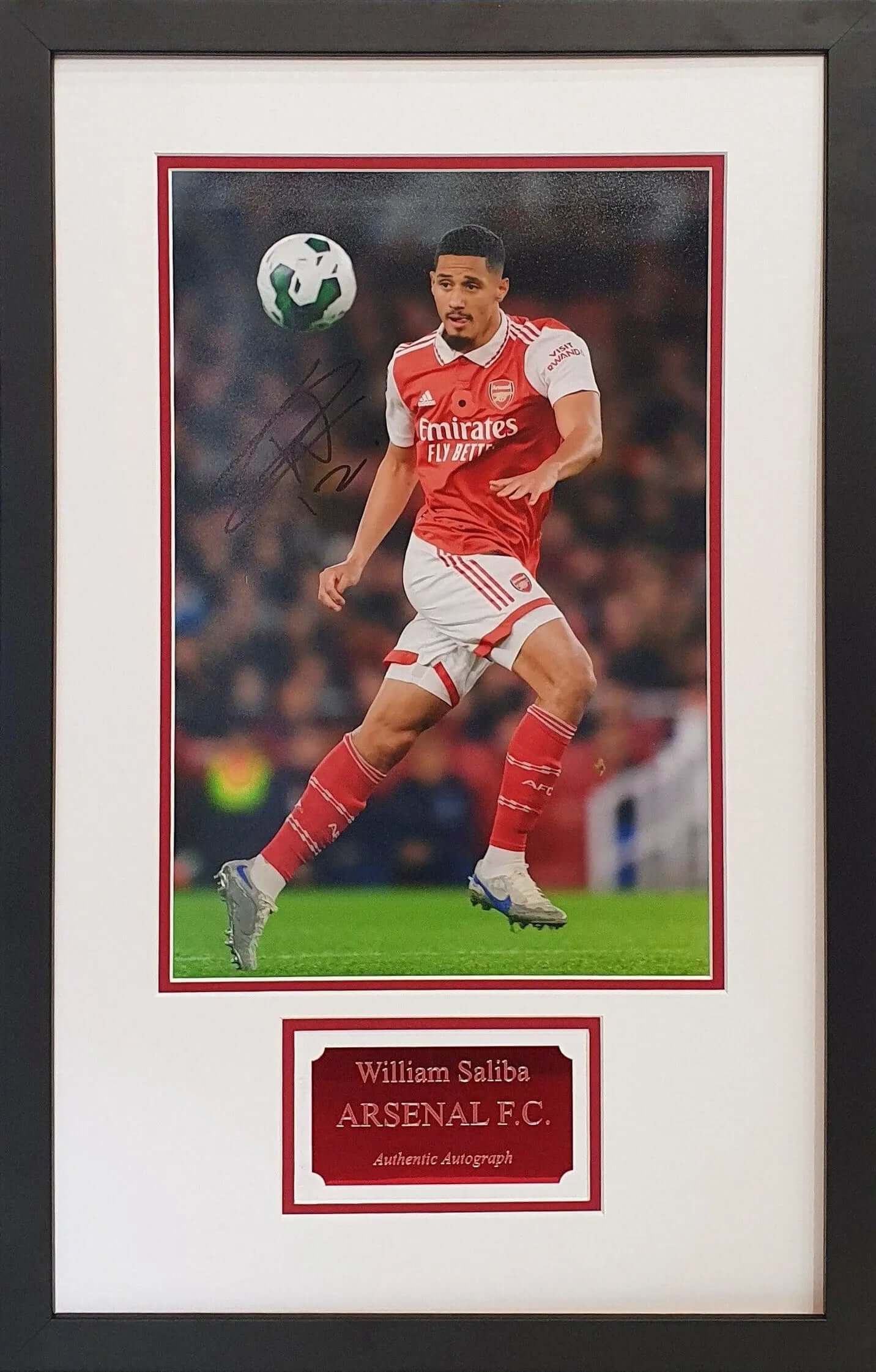 William Saliba Signed Arsenal Photo -Framed with COA – Darling Picture ...